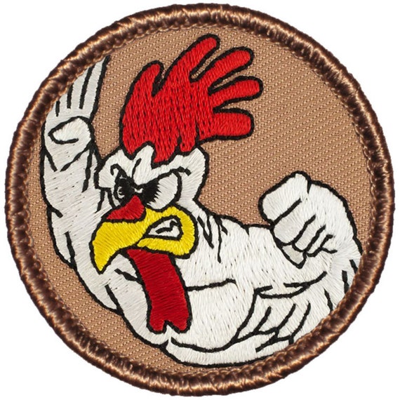 Fighting Chicken Patch 104 2 Inch Diameter Embroidered Patch | Etsy