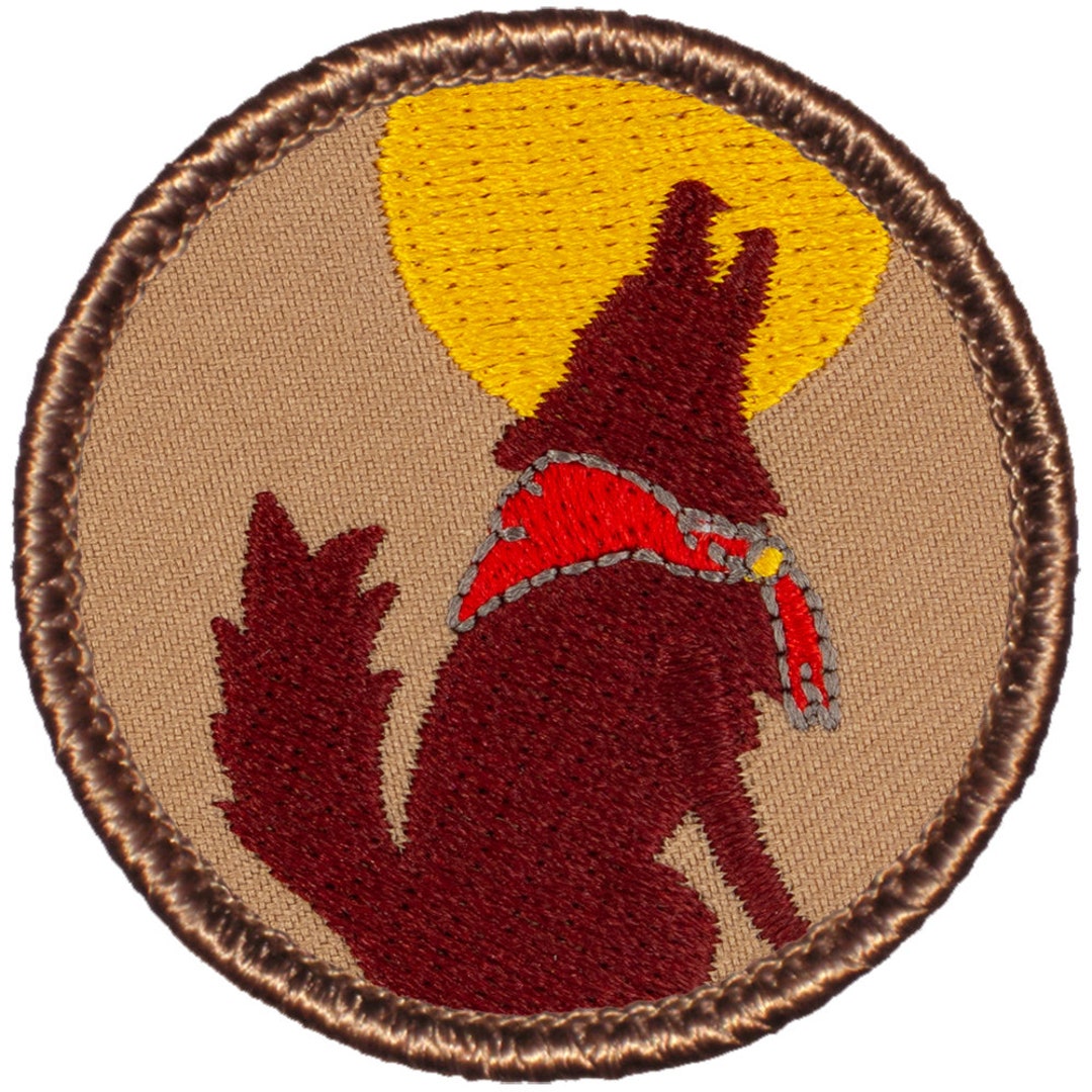 Coyote Scout (maroon) Patch - 2 Inch Diameter Embroidered Patch - Etsy