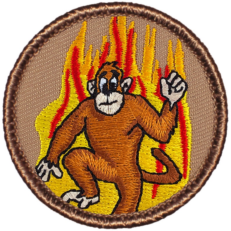 Fire Monkey Patch 539 2 Inch Diameter Embroidered Patch - Etsy