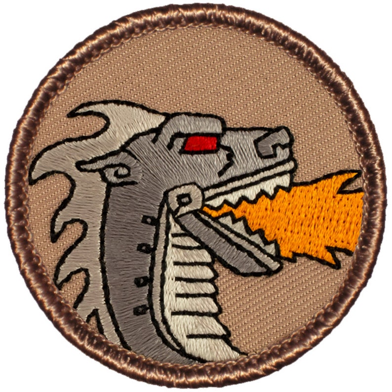 Robot Dragon Patch 692 2 Inch Diameter Embroidered Patch - Etsy