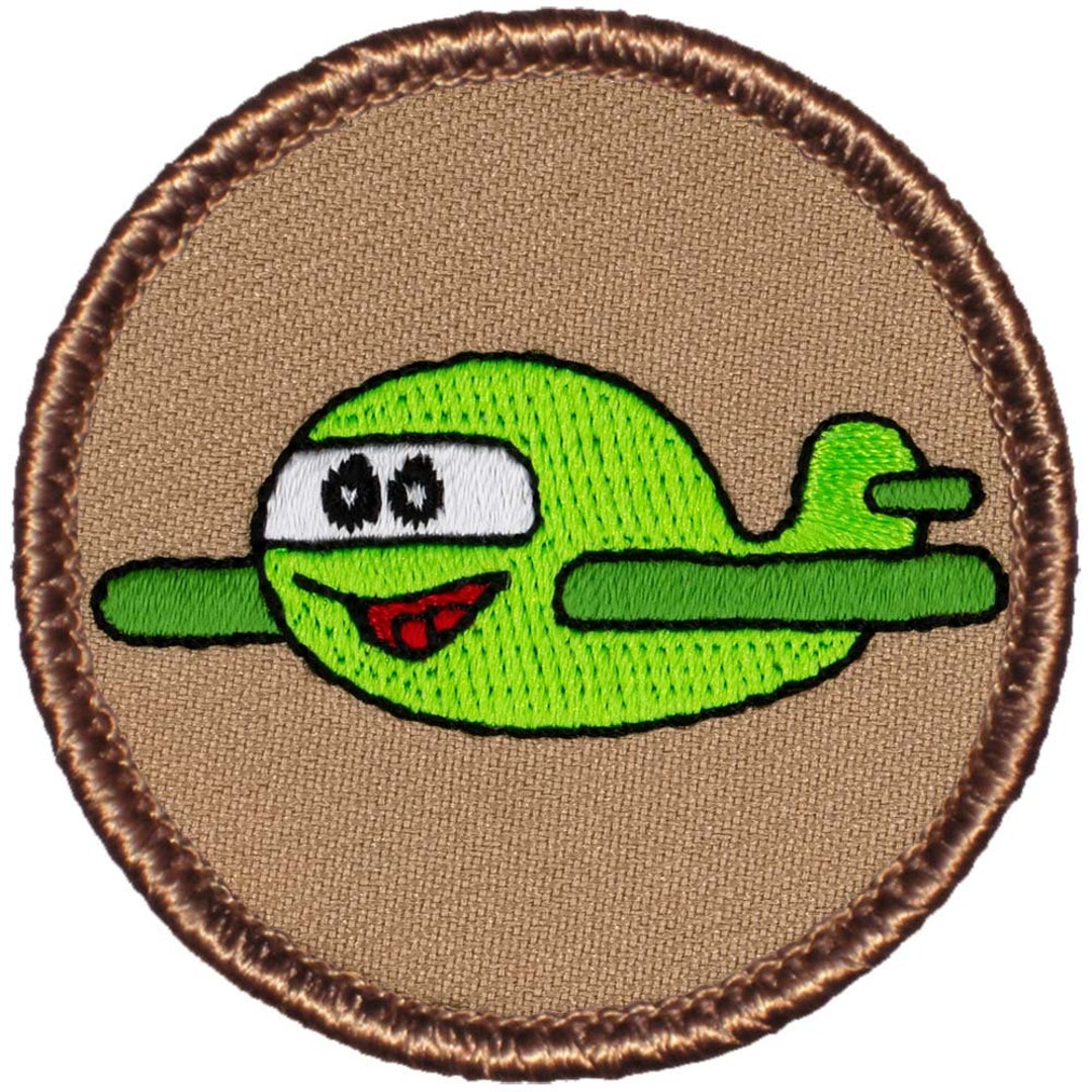 Cartoon Plane Patch 2 Inch Diameter Embroidered Patch - Etsy