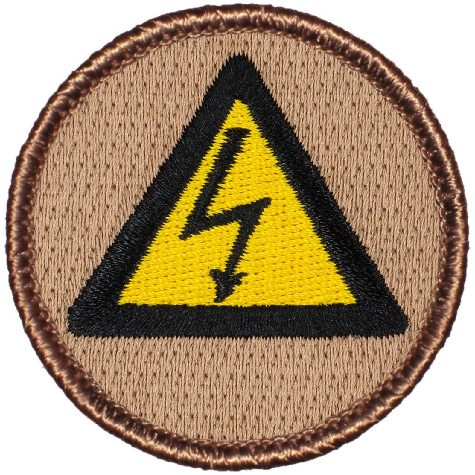High Voltage Patch - 2 Inch Diameter Embroidered Patch - Etsy