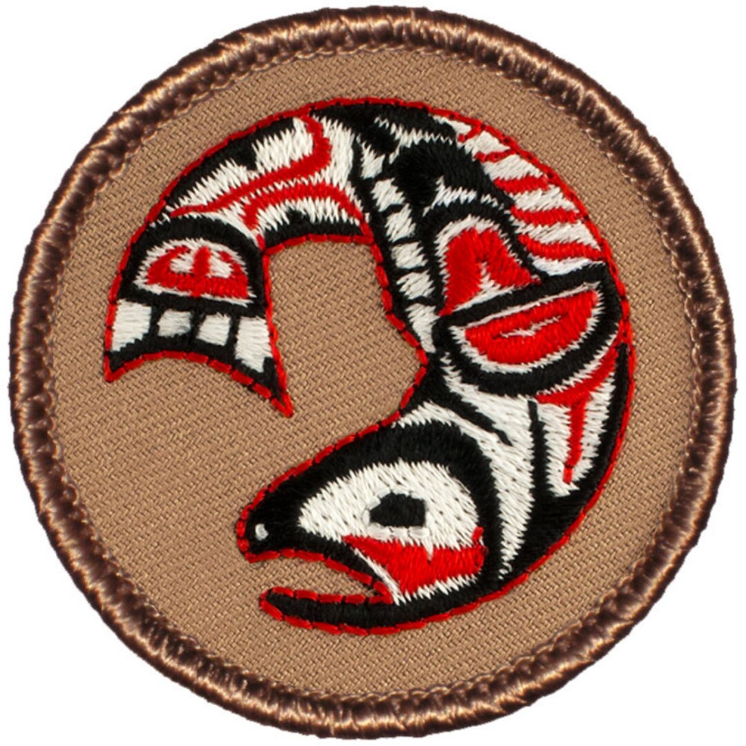 Northwest Salmon Patch (225) 2 Inch Diameter Embroidered Patch - Etsy