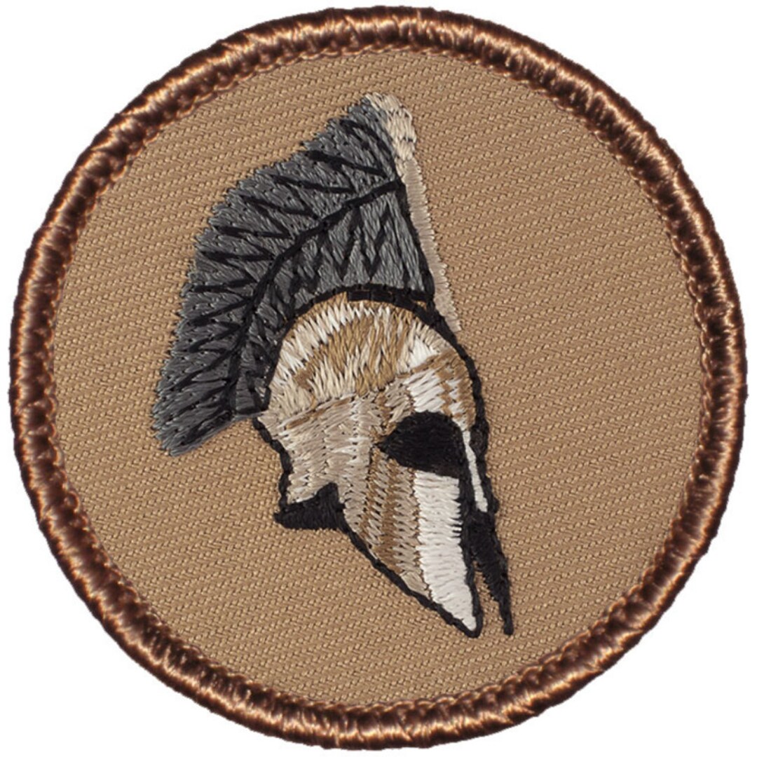 Spartan Helmet Patch 088 2 Inch Diameter Embroidered Patch - Etsy