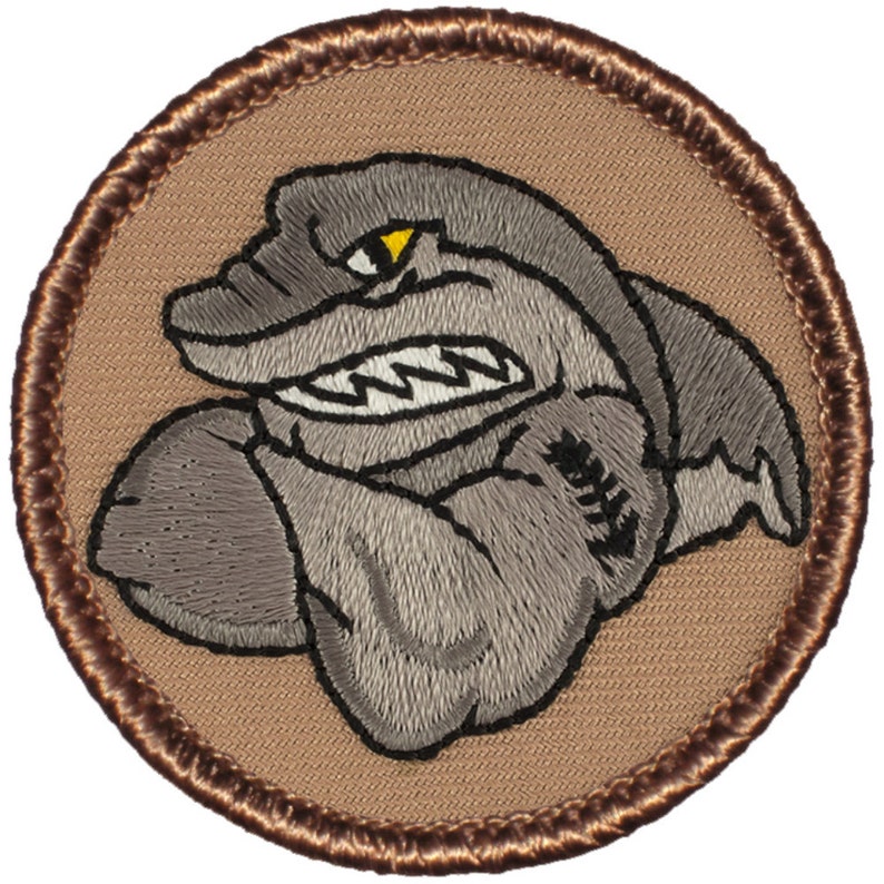 Muscle Shark Patch 649 2 Inch Diameter Embroidered Patch - Etsy.de