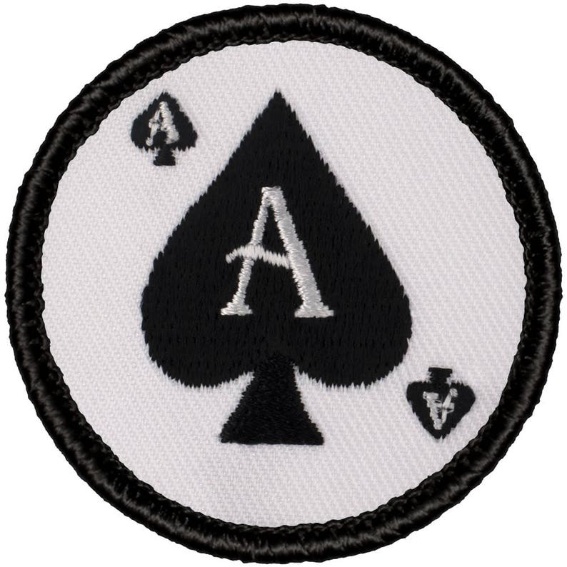 Ace of Spades Patch (F77) 2 Inch Diameter Embroidered Patch 71582 - Etsy