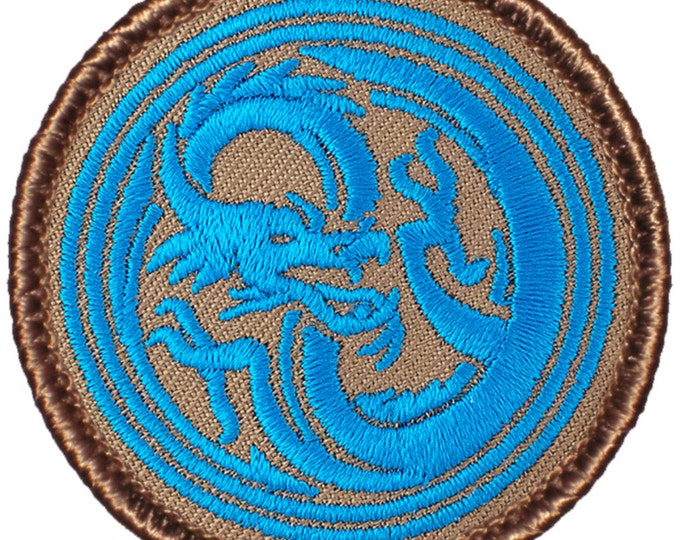Embroidered Winged Dragon Iron on Patch, Dragon Patch, Dragon Applique ...