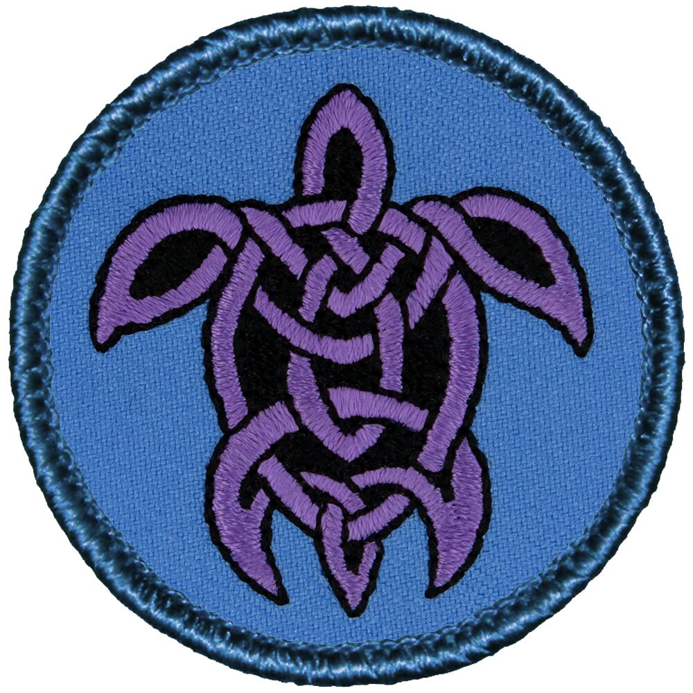 Purple Celtic Turtle Design Patch 2 Inch Diameter - Etsy
