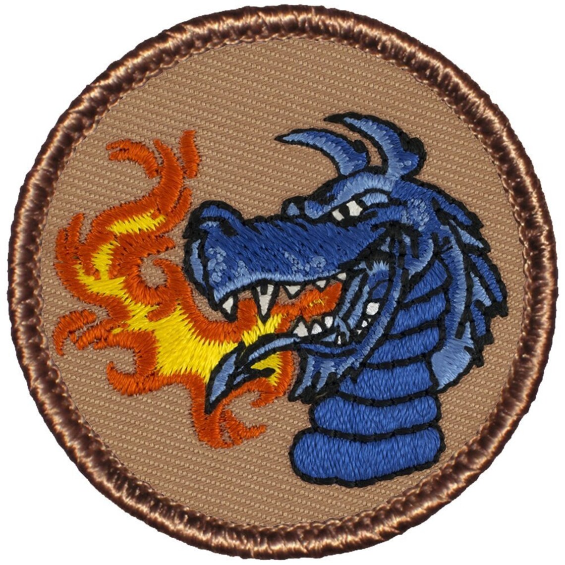 Dragon Head Patch 055 2 Inch Diameter Embroidered Patch | Etsy
