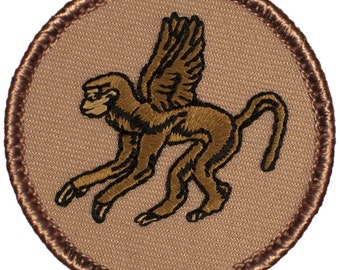 Flying Squirrel Patch 182 2 Inch Diameter Embroidered Patch - Etsy