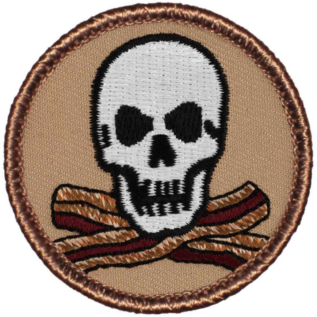 Toxic Bacon Patch (695) 2 Inch Diameter Embroidered Patch - Etsy