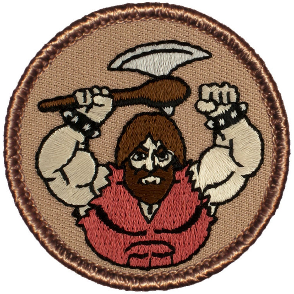 Viking Man Patch 226 2 Inch Diameter Embroidered Patch | Etsy