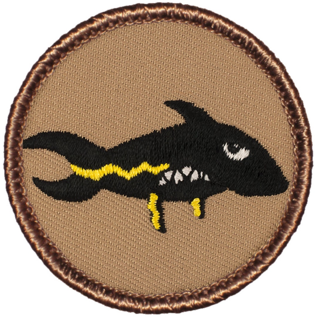 Lightning Shark Patch - 2 Inch Diameter Embroidered Patch - Etsy