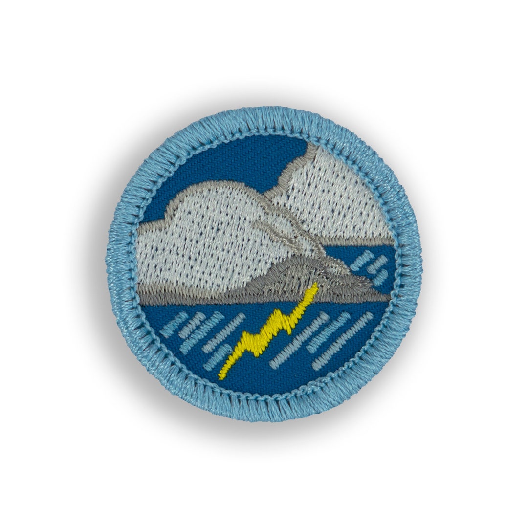 Rain Demerit Badge - 1.5" Diameter Embroidered Patch - Etsy