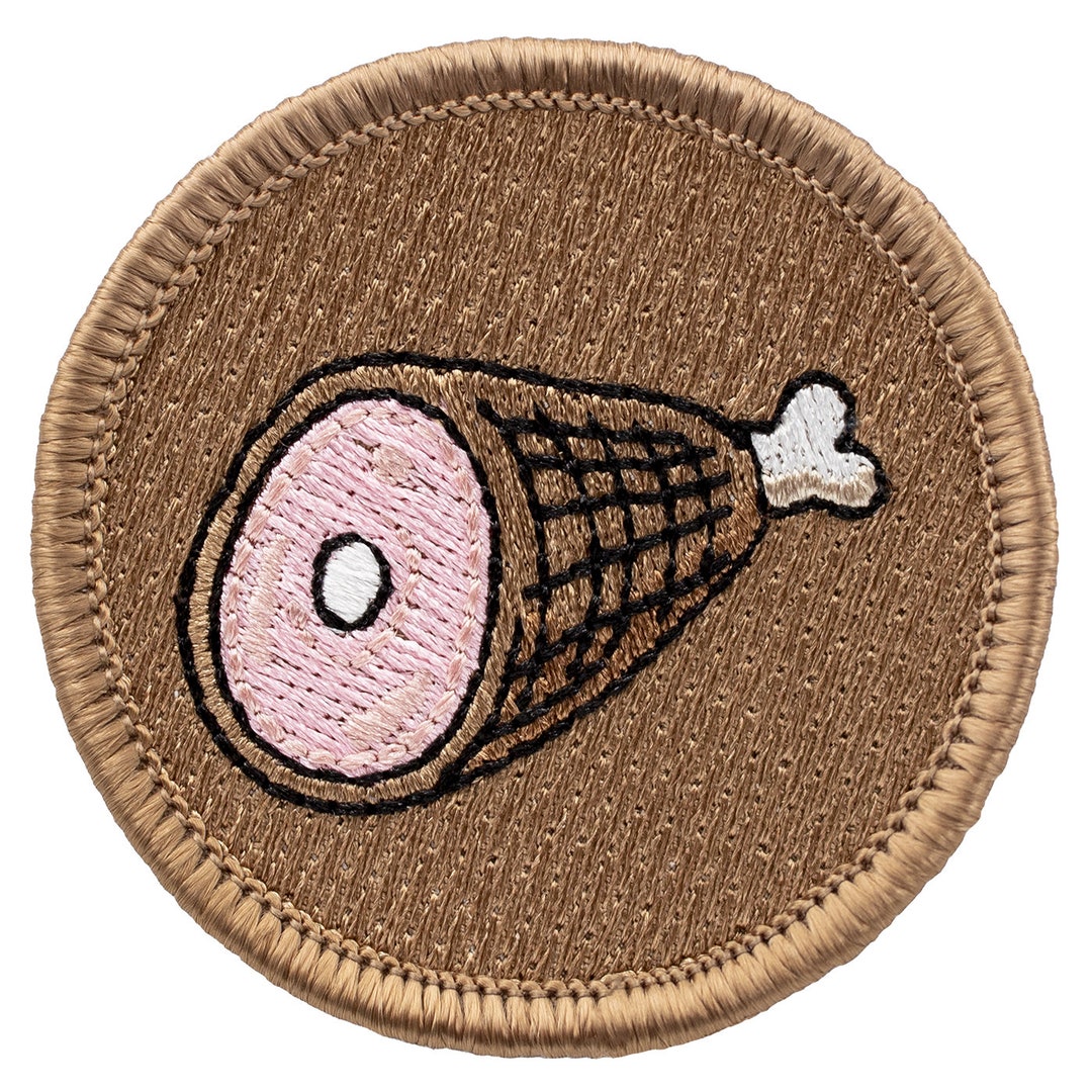 Ham Bone Patch - 2 Inch Diameter Embroidered Patch - Etsy