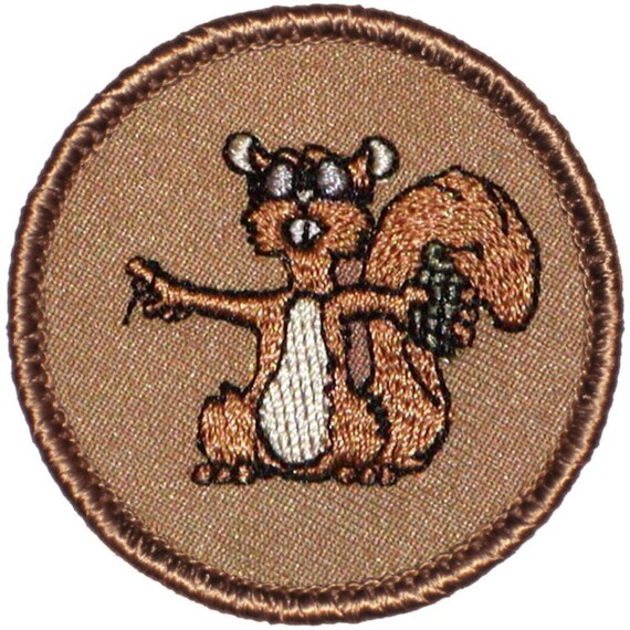 Exploding Squirrel Patch 295 2 Inch Diameter Embroidered - Etsy