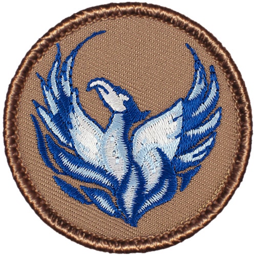 Blue Phoenix Patch 2 Inch Diameter Embroidered Patch - Etsy