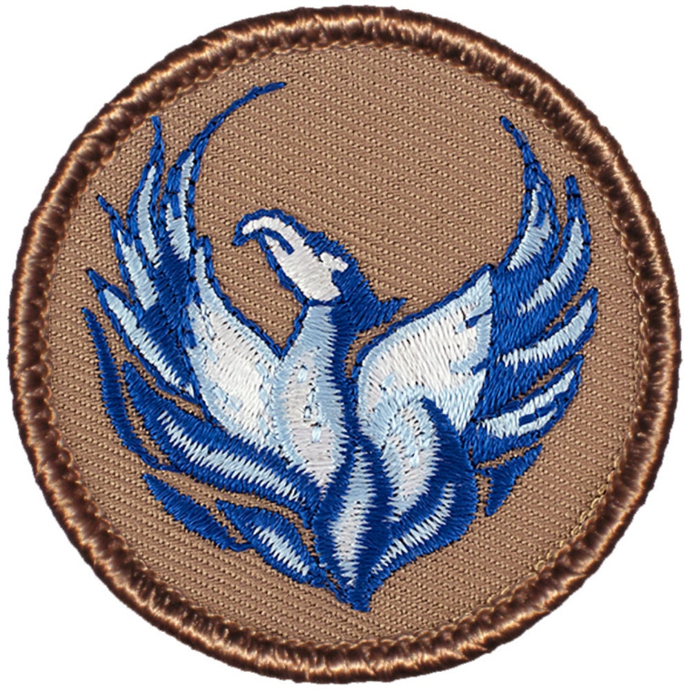 Blue Phoenix Patch 2 Inch Diameter Embroidered Patch - Etsy