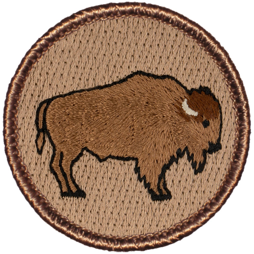Bison Patch 2 Inch Diameter Embroidered Patch - Etsy