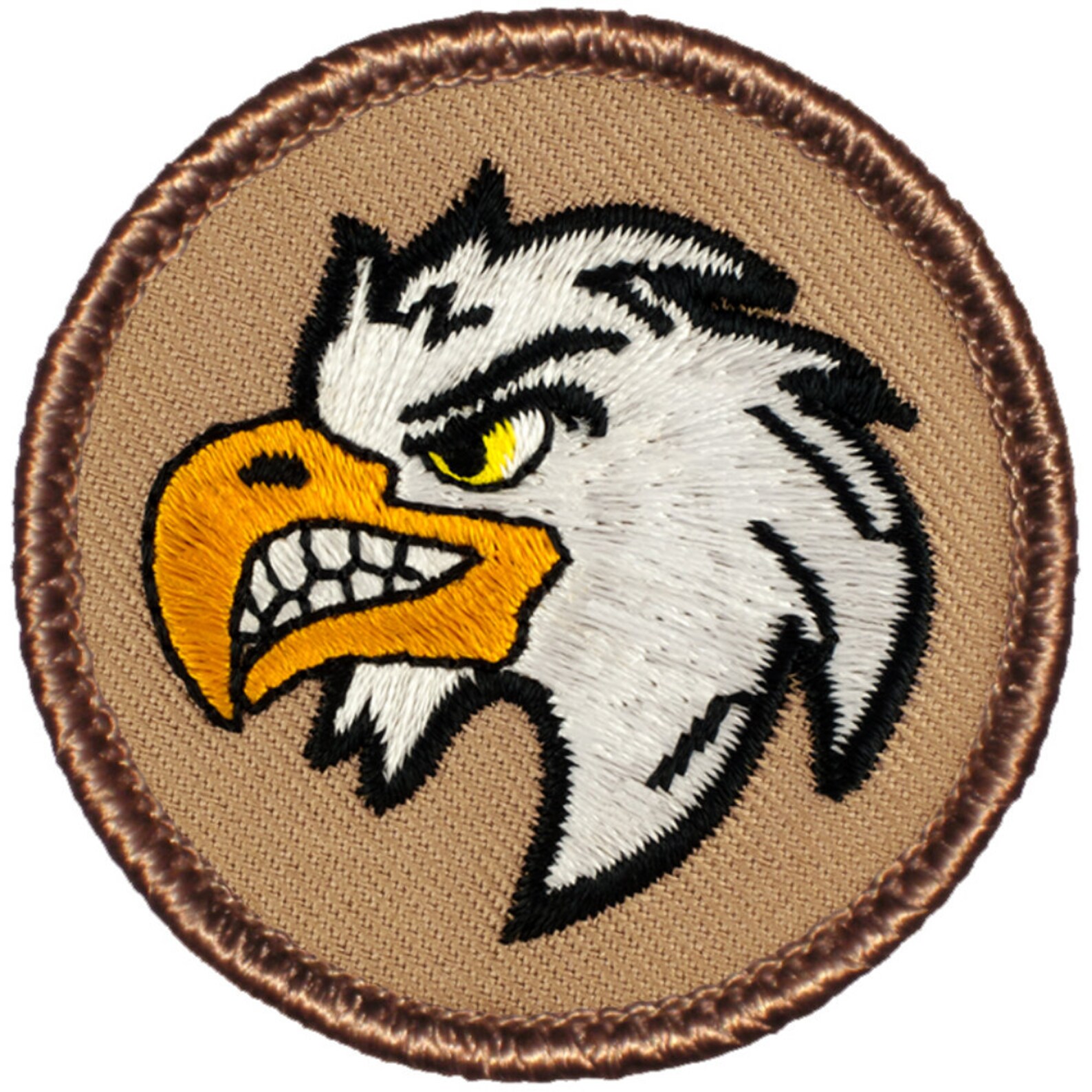 Fighting Eagle Patch (388) 2 Inch Diameter Embroidered Patch - Etsy