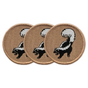 Skunk Patch - 2 Inch Diameter Embroidered Patch - Etsy