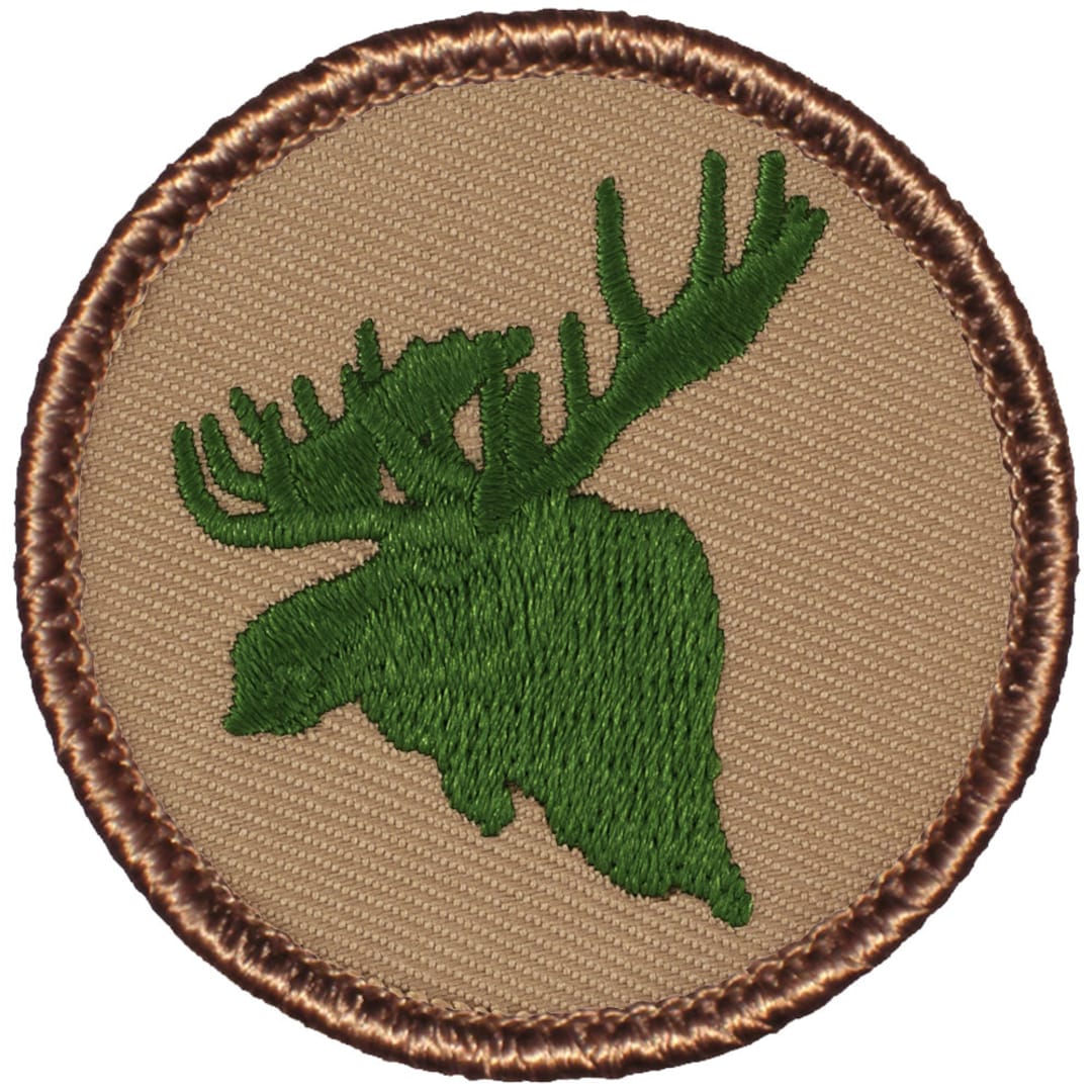 Green Moose Patch - 2 Inch Diameter Embroidered Patch - Etsy