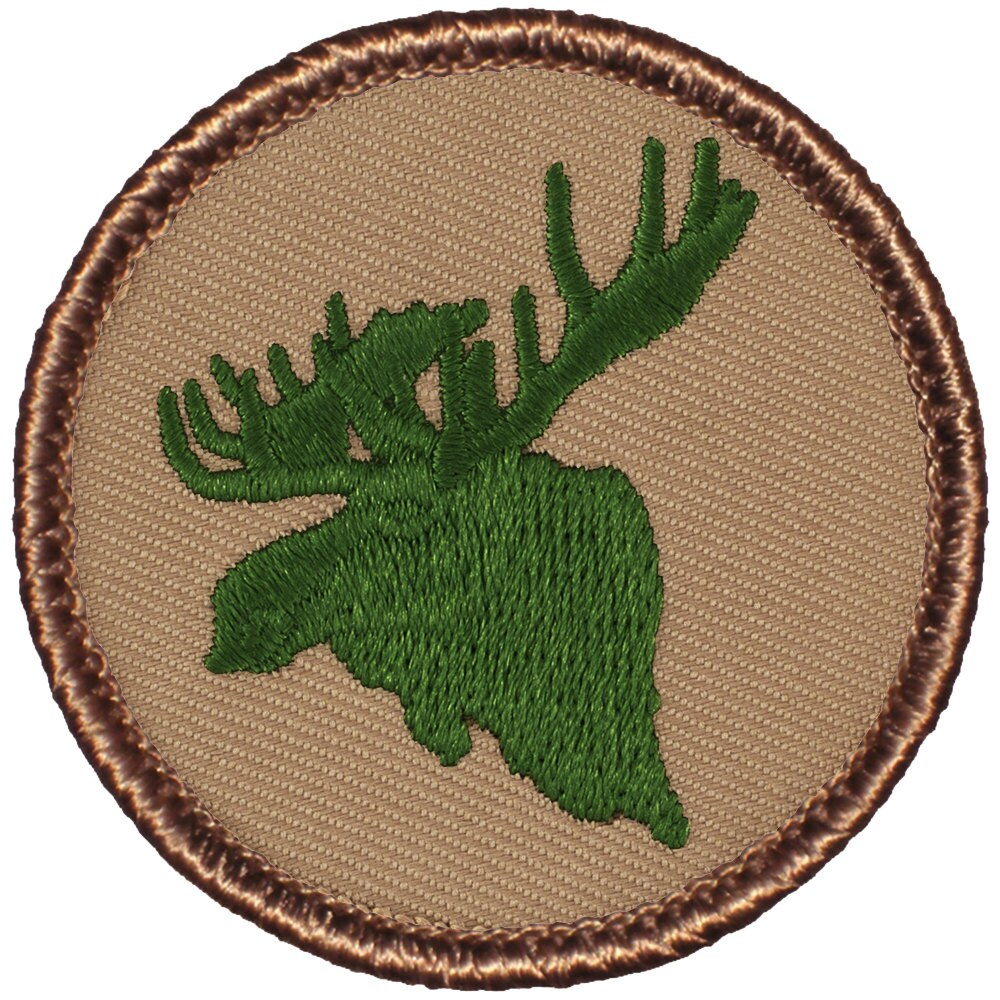Green Moose Patch - 2 Inch Diameter Embroidered Patch - Etsy