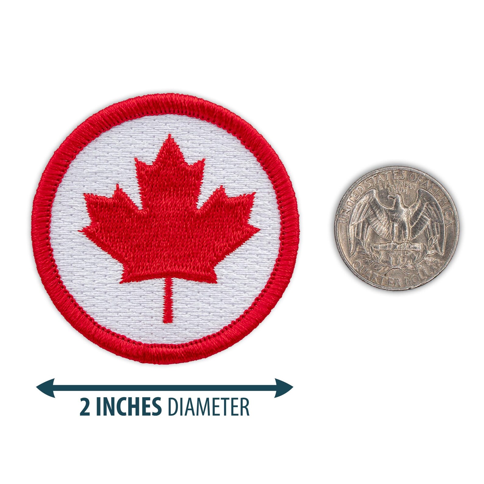 Canadian Maple Leaf Patch 2 Inch Diameter Embroidered Patch - Etsy