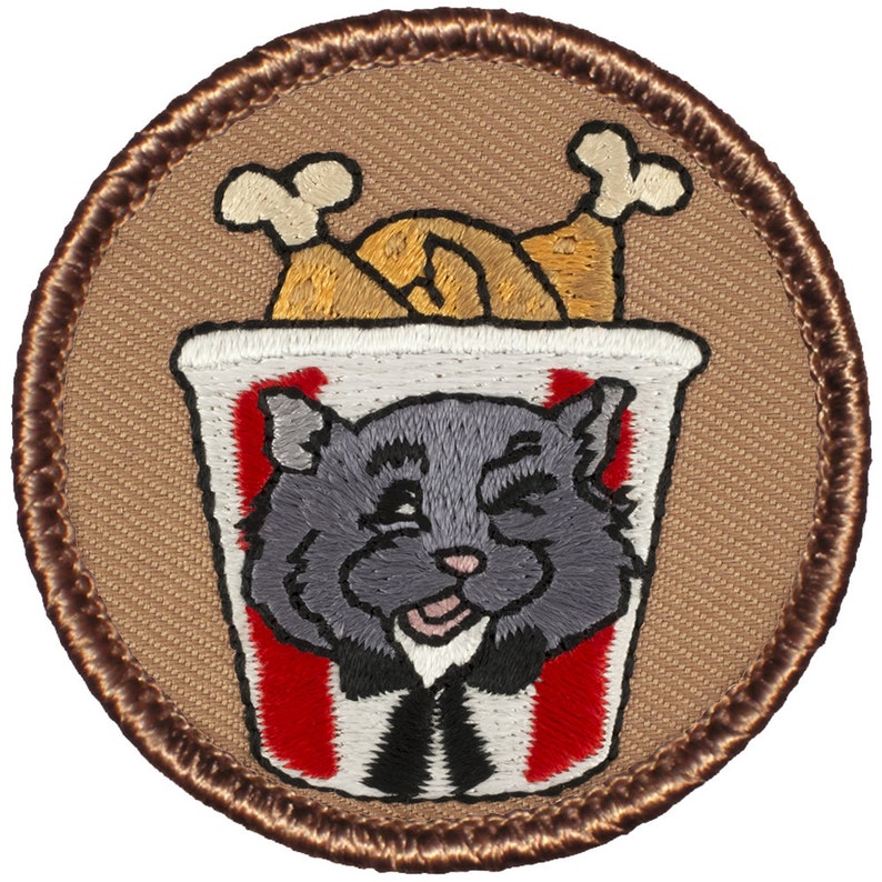 Fried Chicken Chinchilla Patch - 2 Inch Diameter Embroidered Patch - Etsy