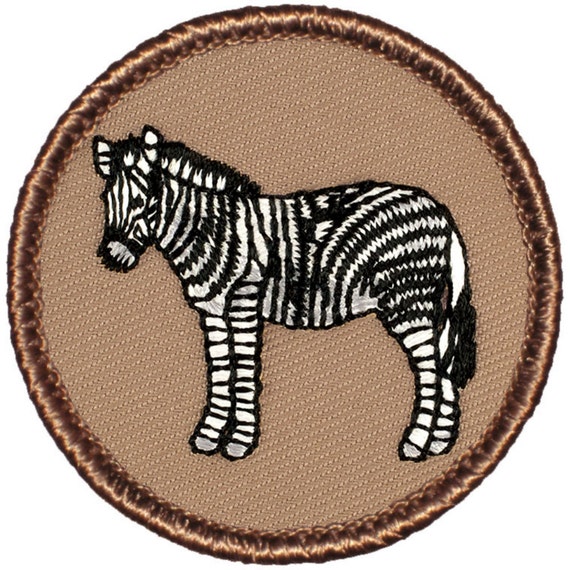 Zebra Patch 186 2 Inch Diameter Embroidered Patch | Etsy