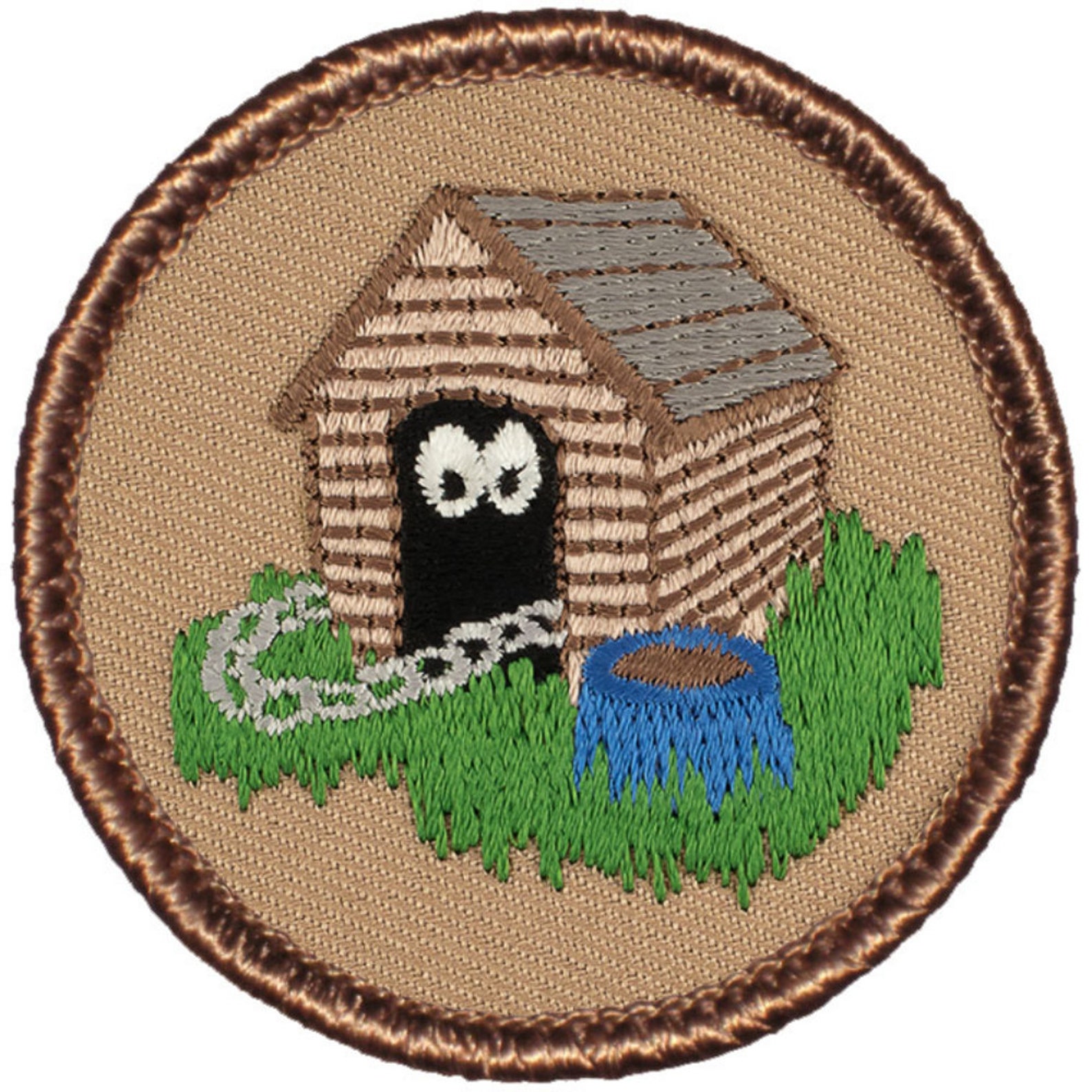 Dog House Patch 061 2 Inch Diameter Embroidered Patch - Etsy