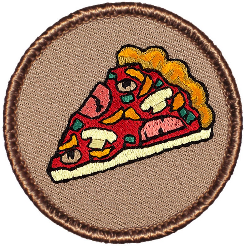 Pizza Patch 010 2 Inch Diameter Embroidered Patch | Etsy