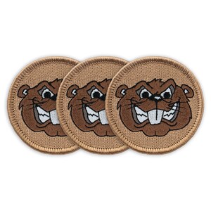 Angry Beaver Patch – 2 Inch Diameter Embroidered Patch - Etsy