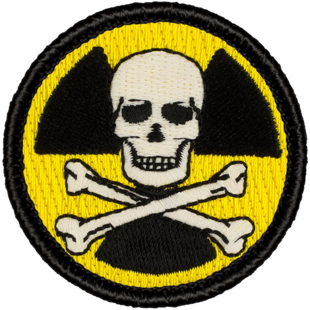 Glow-in-the-dark! Nuclear Pirate Patch (657GL) 2 Inch Diameter ...