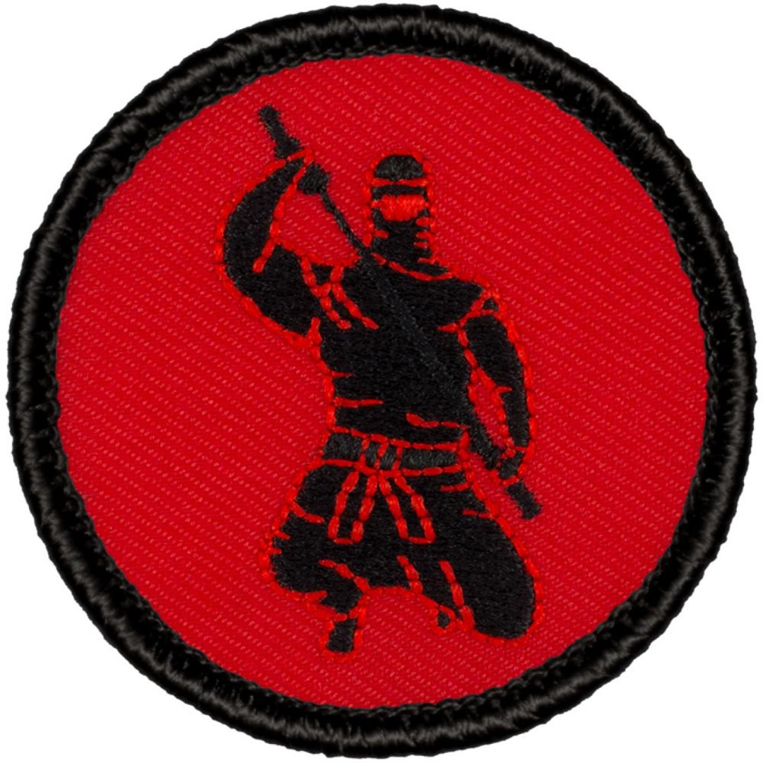 Ninja Patch (318) 3 Colors! 2 Inch Diameter Embroidered Patch - Etsy