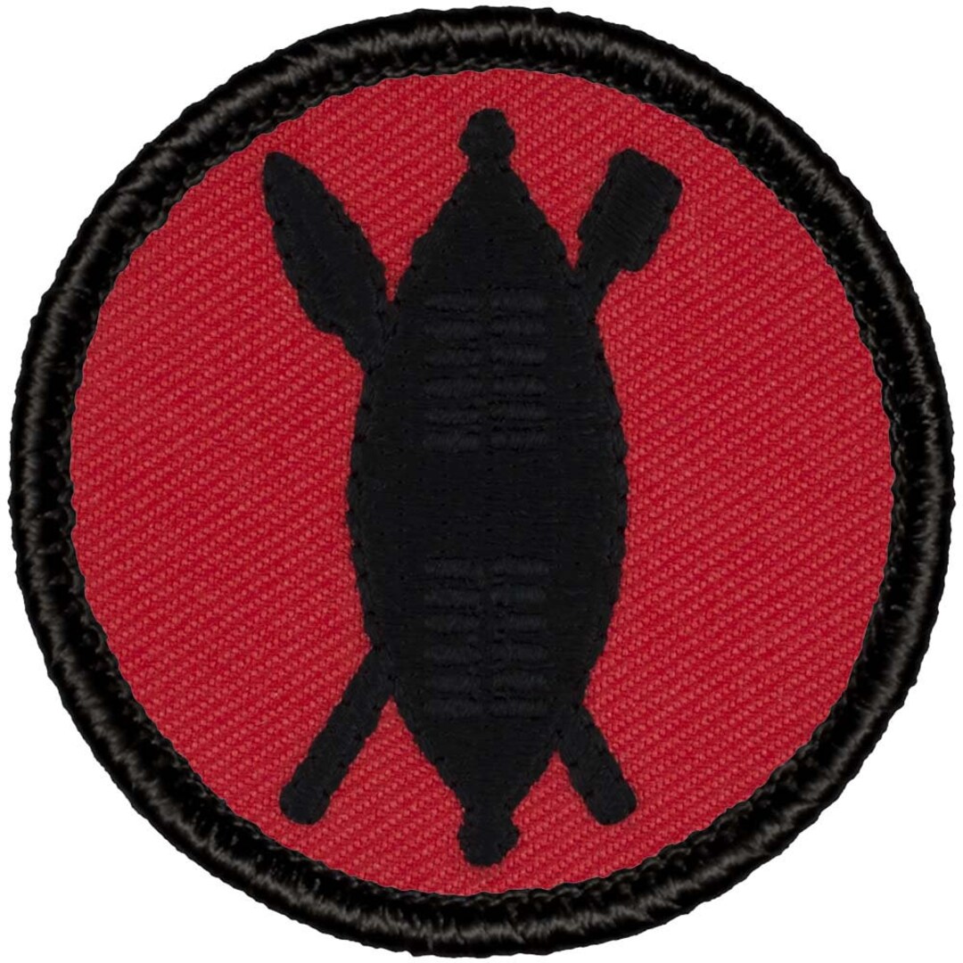 Red & Black Zulu Shield Patch (320R) 2 Inch Diameter Embroidered Patch ...