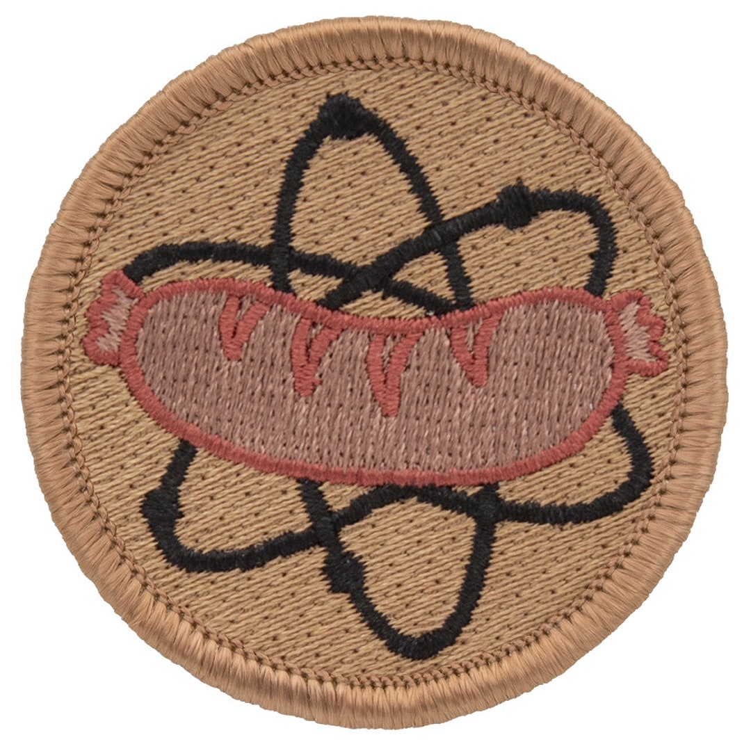 Atomic Sausage Patch - 2 Inch Diameter Embroidered Patch - Etsy