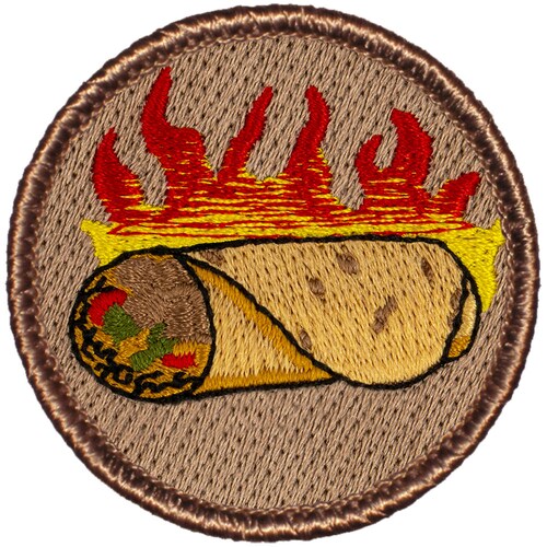 Atomic Taco Patch 2 Inch Diameter Embroidered Patch | Etsy
