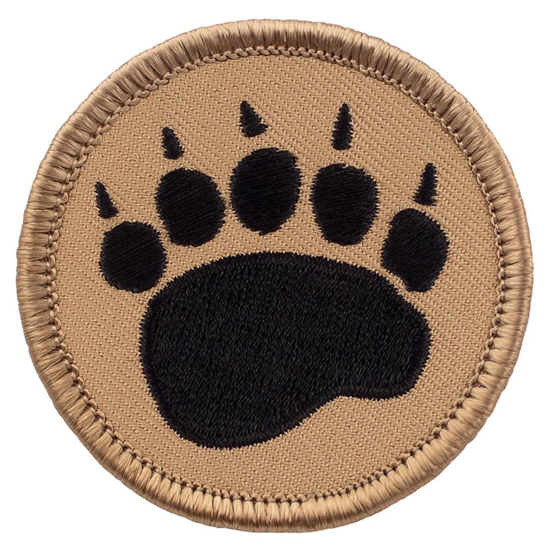 Bear Claw Patch (028) – 2 Inch Diameter Embroidered Patch - Etsy