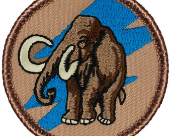 Wooly Mammoth Patch 2 Inch Diameter Embroidered Patch - Etsy