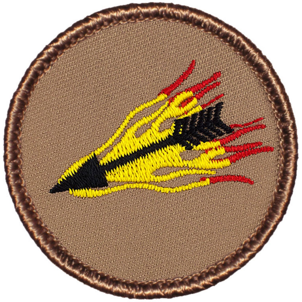 Flaming Arrow Patch 270 2 Inch Diameter Embroidered Patch | Etsy
