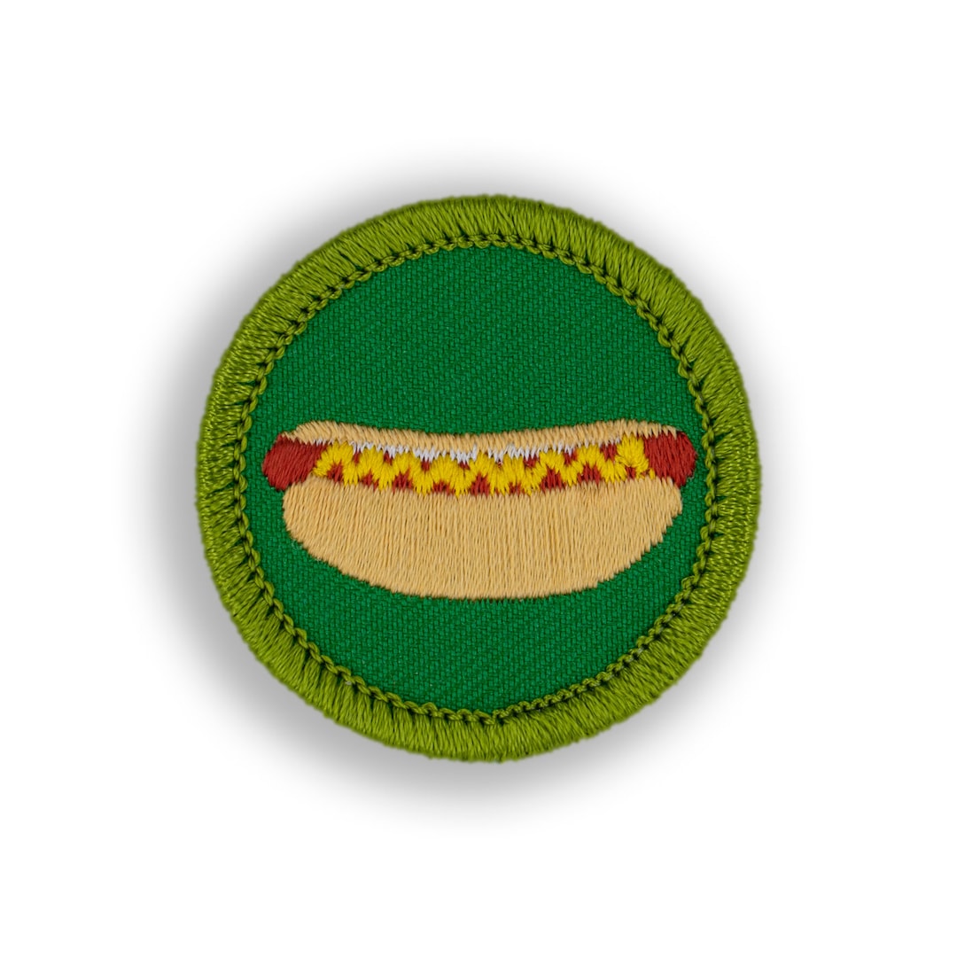 Hot Dog Fanatic Demerit Badge - 1.5" Diameter Embroidered Patch - Etsy