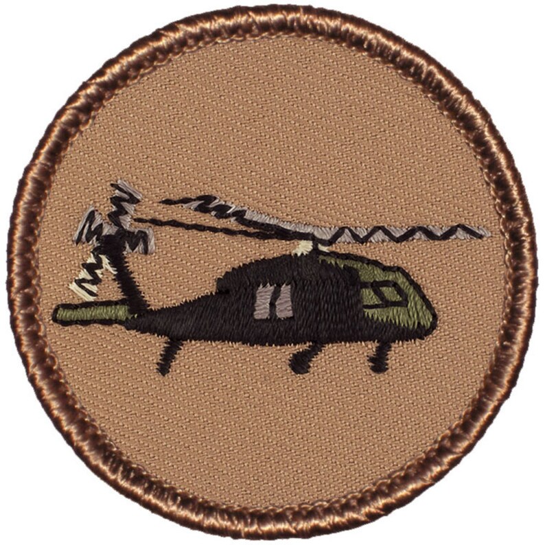Blackhawk Helicopter Patch 2 Inch Diameter Embroidered Patch - Etsy