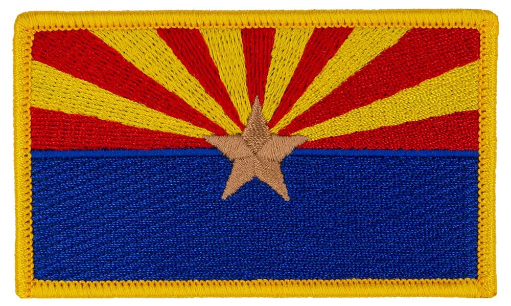 Arizona State Flag Patch Full Color Embroidered Patch 3 1/2 X 2 - Etsy