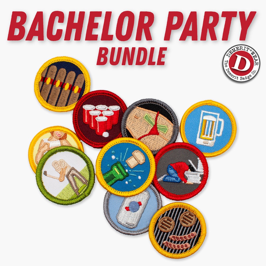 Demerit Badge Bachelor Bundles Spoof Merit Badges for Bachelor Parties ...