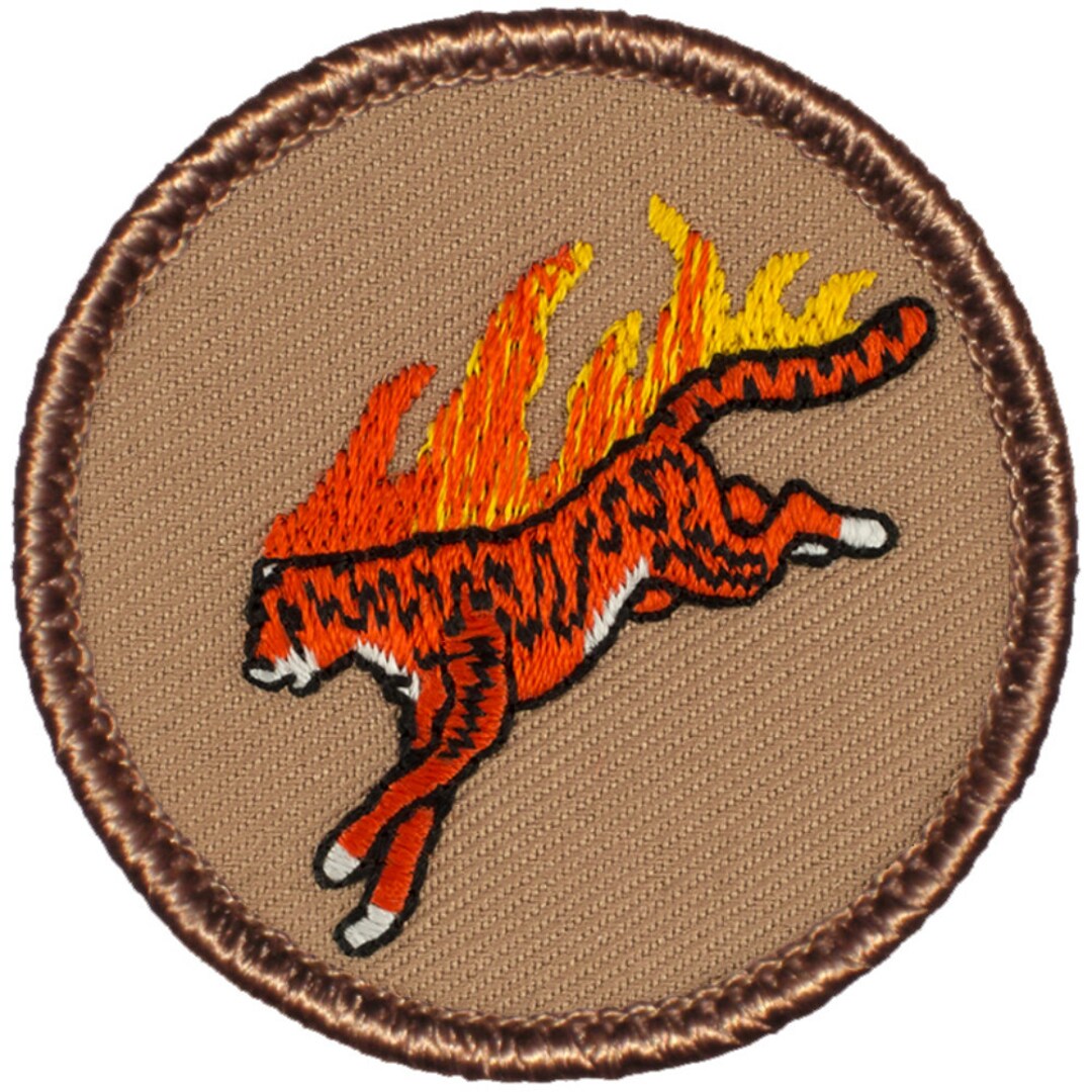 Flaming Cheetah Patch (642) 2 Inch Diameter Embroidered Patch - Etsy