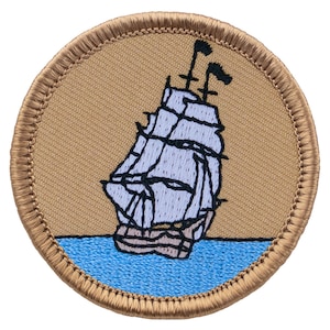 Sailing Ship Patch (110) 2 Inch Diameter Embroidered Patch - Etsy