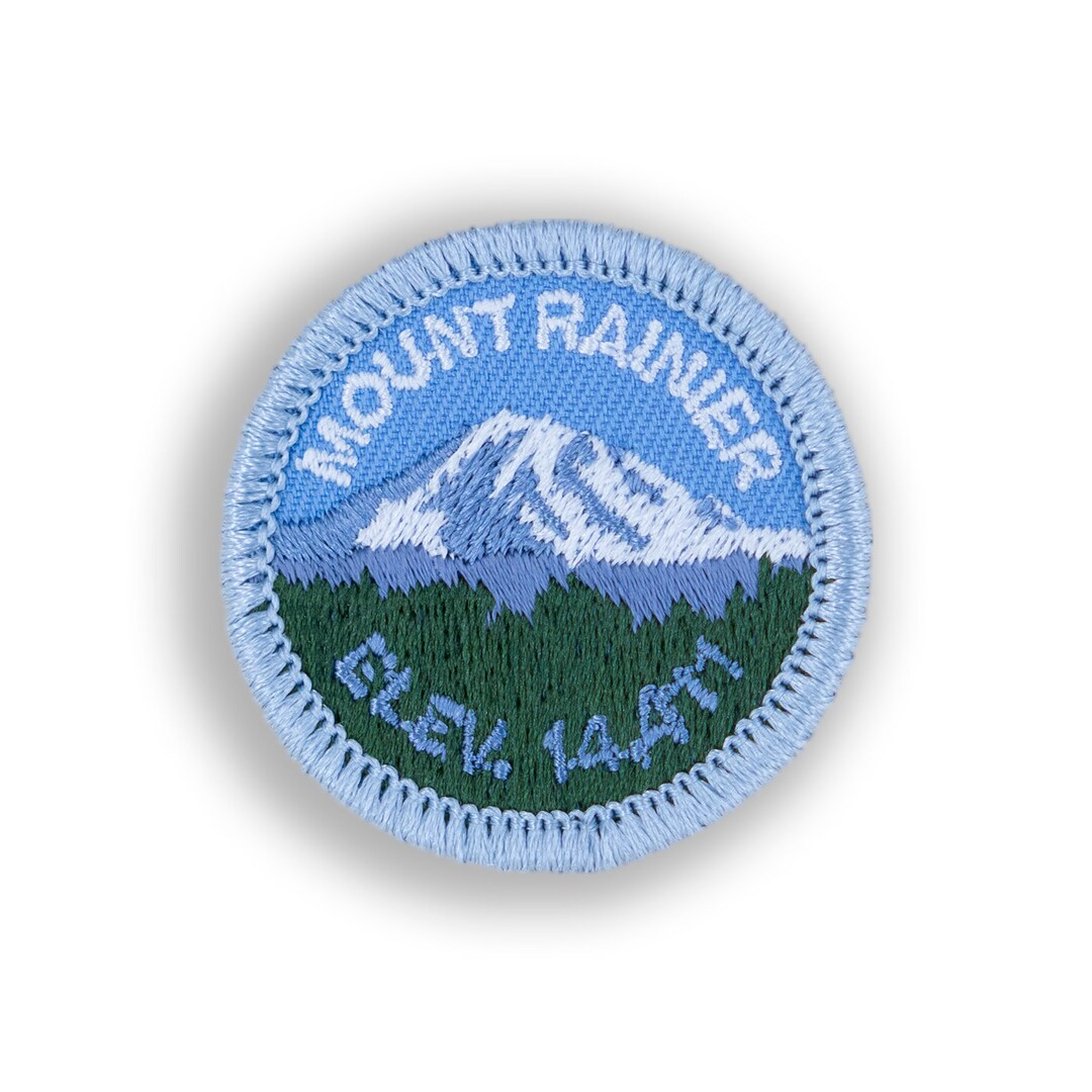 Mt. Rainier Demerit Badge - 1.5" Diameter Embroidered Patch - Etsy