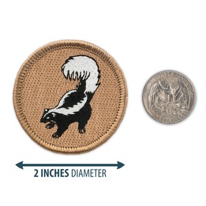 Skunk Patch - 2 Inch Diameter Embroidered Patch - Etsy