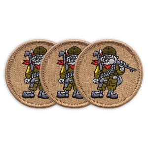 Combat Wombat Patch - 2 Inch Diameter Embroidered Patch - Etsy